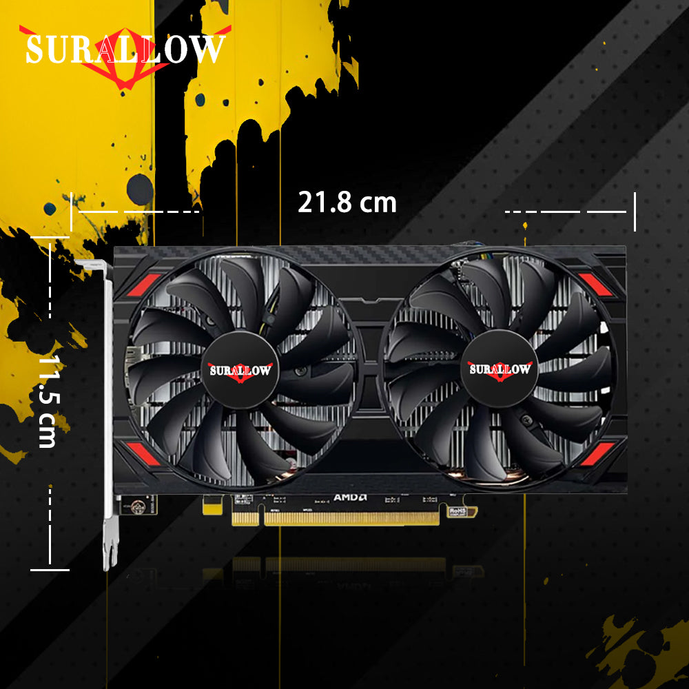 SURALLOW RX 5500XT 8G DDR6 1080P HD Video display 3A games play Gaming